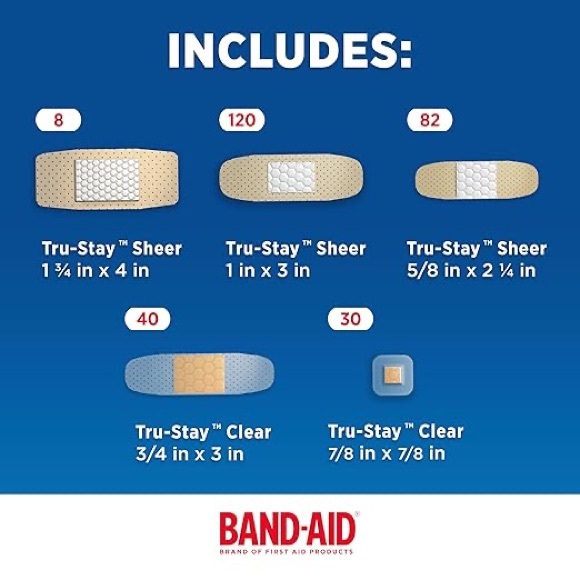 Band-Aid | Other | Bandaid Brand Adhesive Bandages Family Variety Pack ...